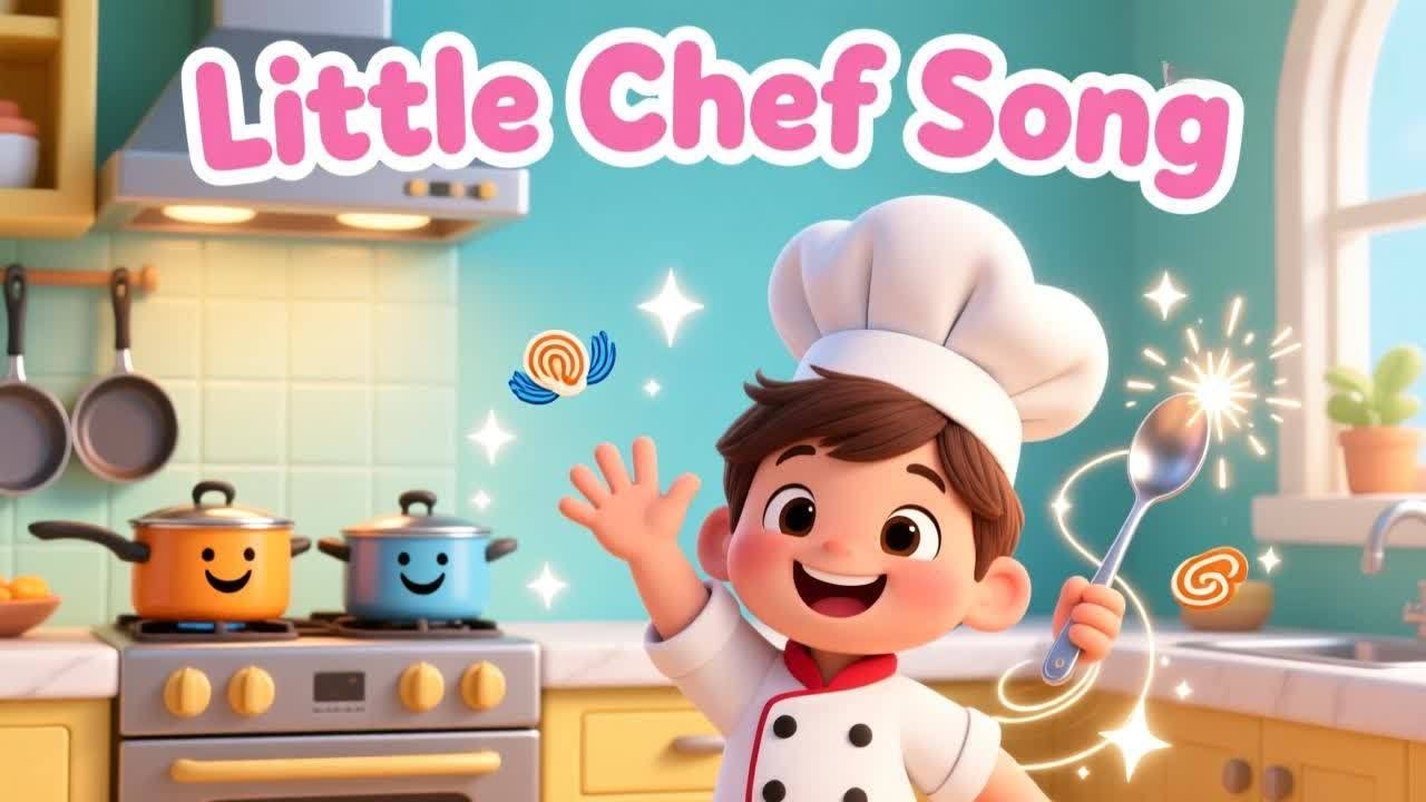 🎉 Little Chef Song | Cooking Fun for Kids 🍎👩‍🍳🥕| Rainbow Rhyme House ...
