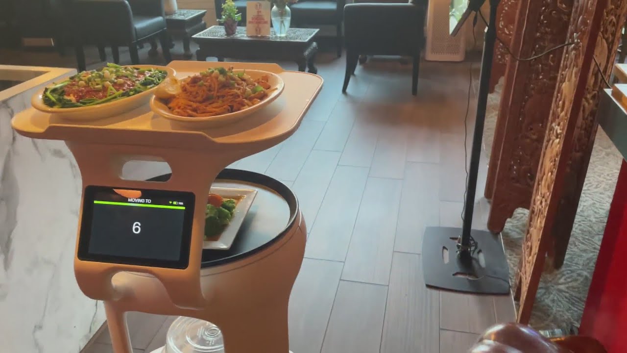 Twin Cities Restaurant Debuts New Robot Server - YouTube