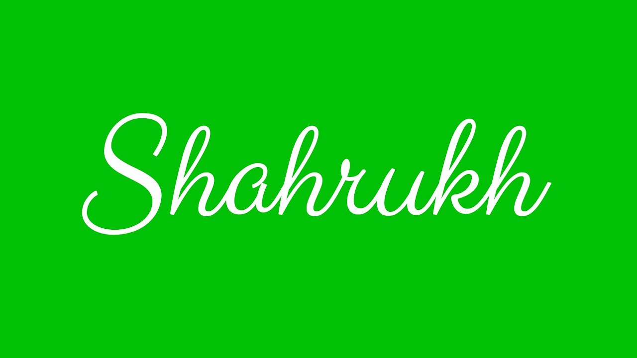 Learn how to Sign the Name Shahrukh Stylishly in Cursive Writing - YouTube