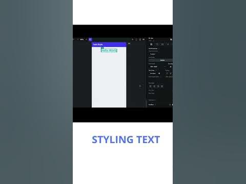 FLUTTERFLOW STYLING TEXT #flutterflow #videotutorial #flutter - YouTube