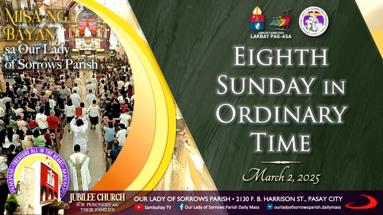 Our Lady of Sorrows Parish | Eighth Sunday in Ordinary Time | March 2 ...