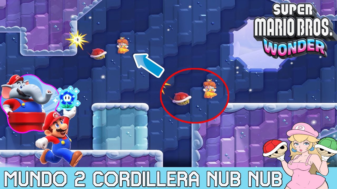 Técnicas kaizo / Super Mario Bros Wonder / Mundo 2 al 100% Cordillera ...