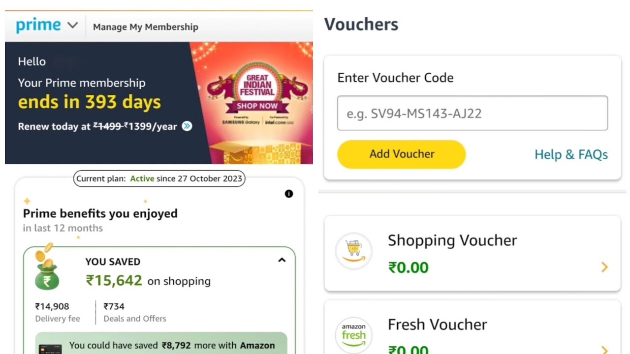 Amazon Prime Discount Voucher #amazonindia - YouTube