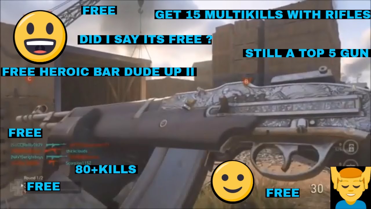 15 MULTIKILLS FOR HEROIC BAR DUDE UP 2 COD WW2 - YouTube