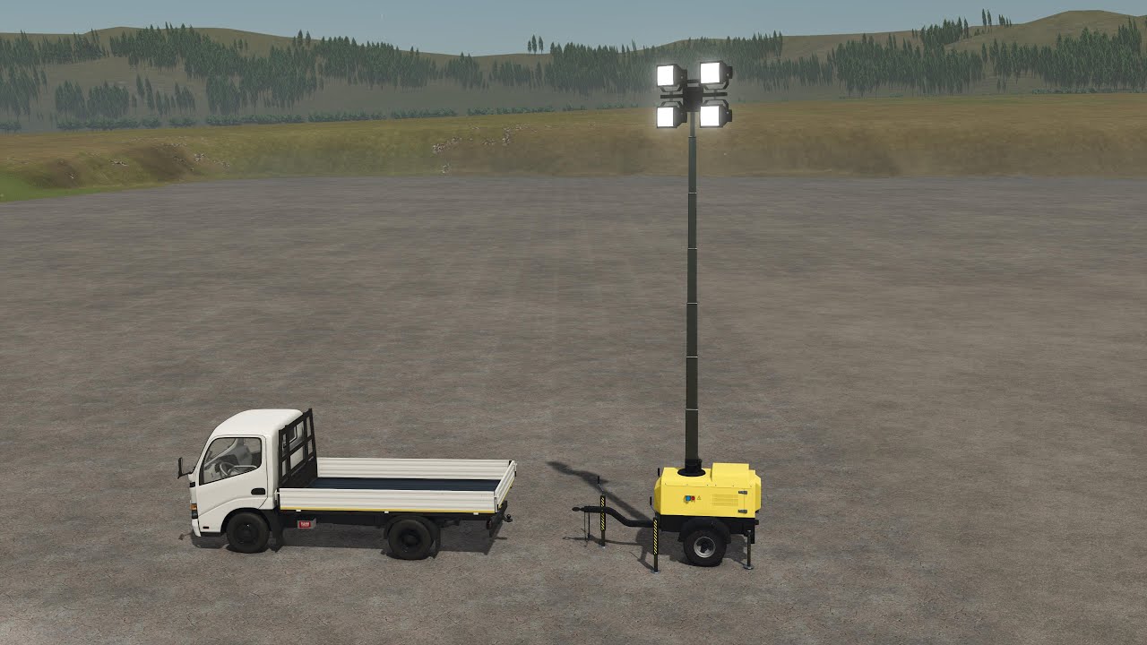 Farming Simulator 25 Flood Light Trailer FS25 Mods - YouTube