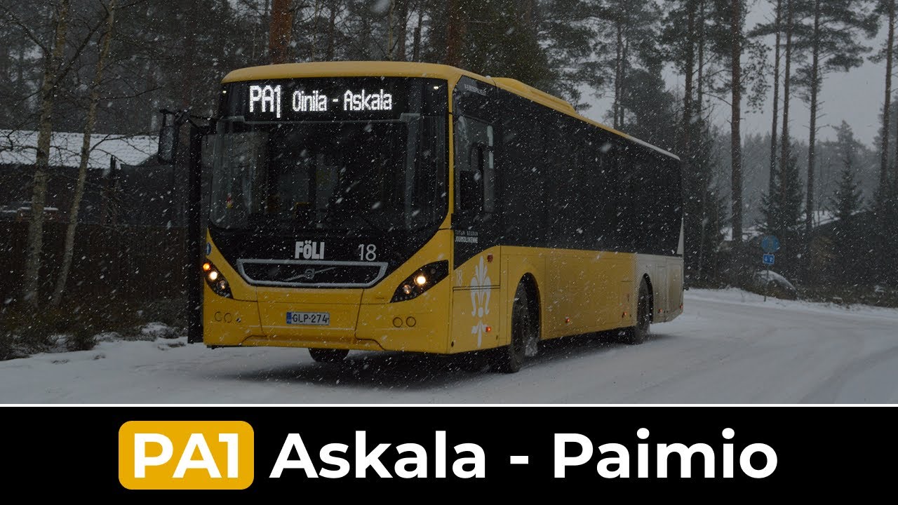 Turku Föli Linja PA1: Paimio - Askala - Paimio (Nopeutettu) - YouTube