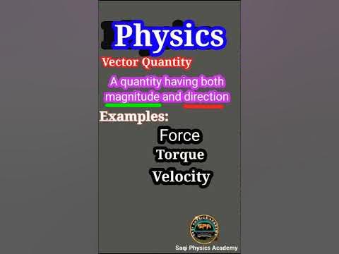 Definition of vector quantity||vector||physics vector||examples of ...