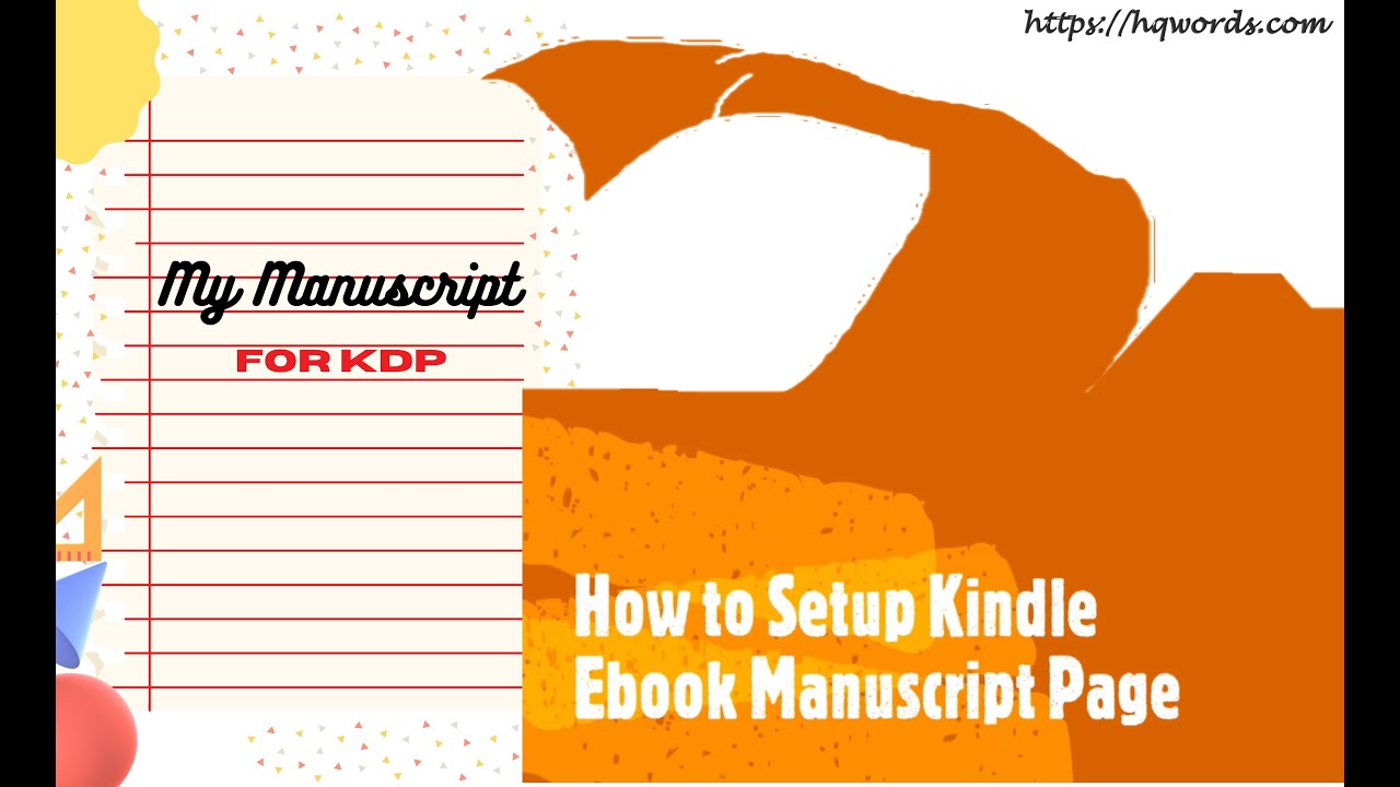 How To Setup Kindle E-book Manuscript Page - YouTube