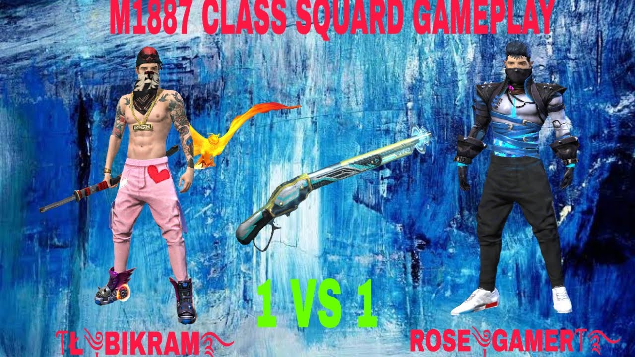 CLASS SQUARD GAMEPLAY. who is win FREEFIRE custom match. 1 vs 1 hard ...