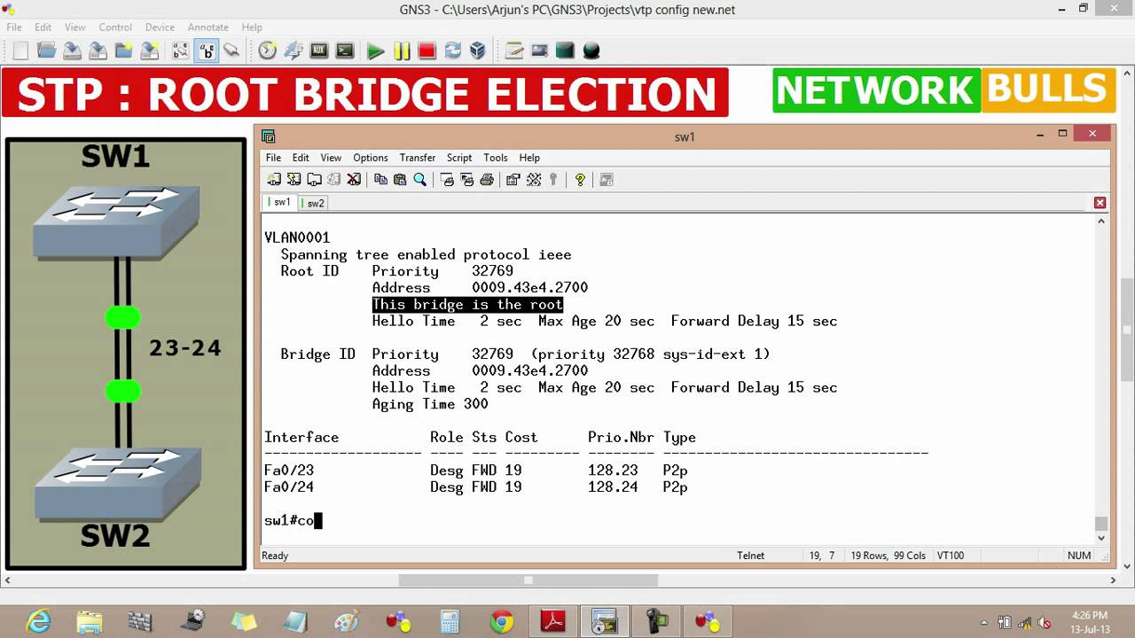 STP Root Bridge Election - Cisco CCNA R&S - YouTube