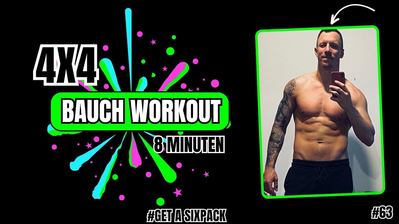 4x4 Bauch Workout | 8 Minuten | Einfach zum mitmachen - YouTube