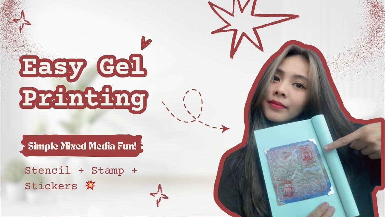 Easy Mixed Media Gel Printing | Relaxing & Simple Art Project with ...