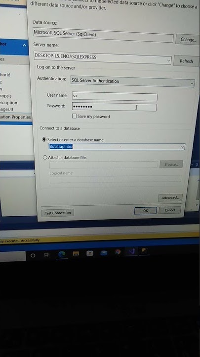 ASP.NET Create a connection between Microsoft SQL Server Management ...