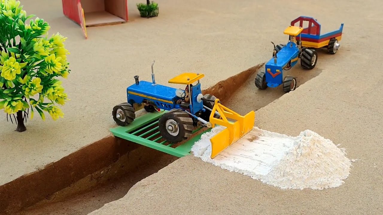 Diy Mini Tractor Science Project | Trolley Loading | @MiniCreative1 ...