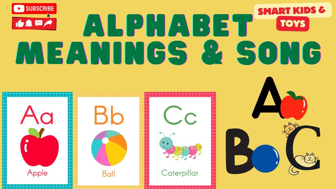 ABC Alphabet & Meanings Song | Kids ABC Song | Learn ABC Meanings ...
