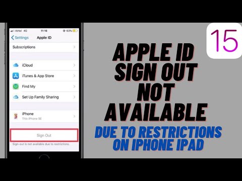 How To Fix Apple ID Sign Out Not Available Due To Restrictions On ...