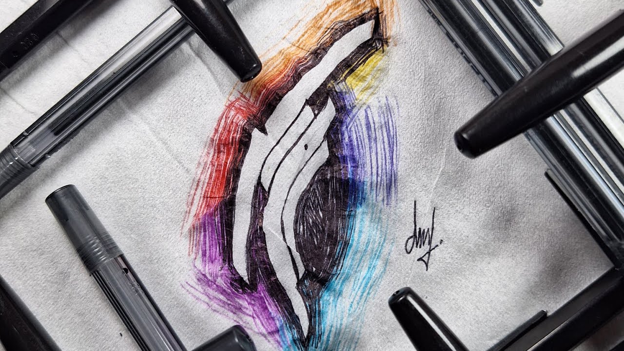 MENCOBA MENGGAMBAR DIATAS TISU.. HOW TO DRAW ON TISU.#draw #drawing # ...