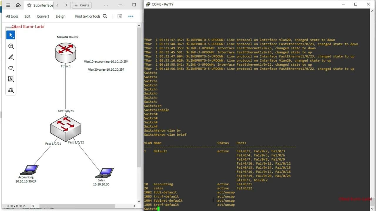 How to configure multiple vlan interfaces (sub interfaces) on a ...
