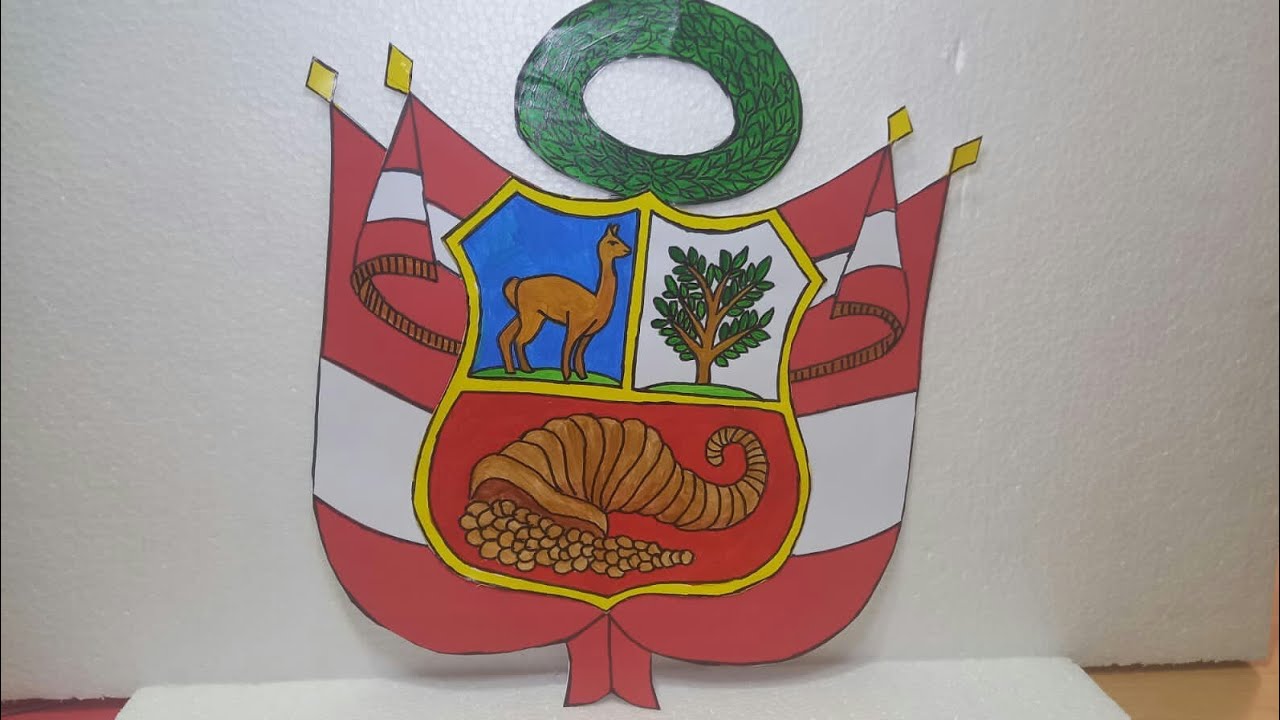 COMO HACER EL ESCUDO NACIONAL DEL PERU CON CARTULINA |Rinconcito de ...