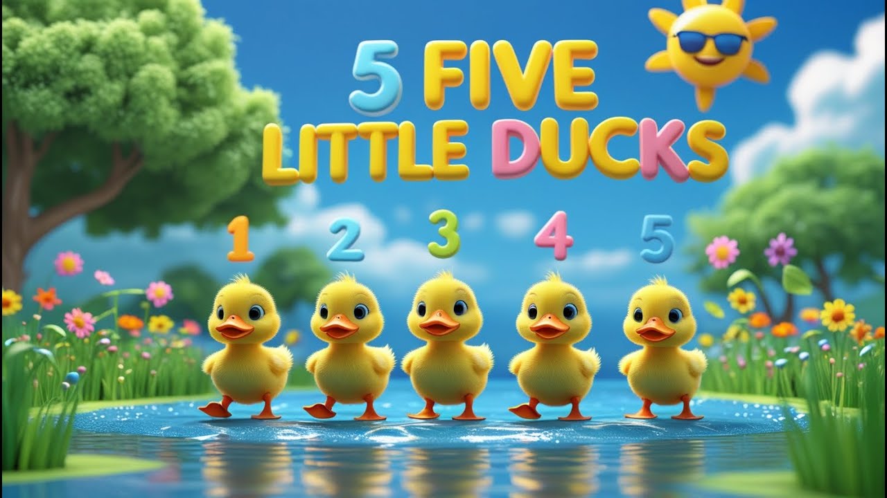Five Little Ducks Went Out One Day | Nursery Rhyme for Kids | Learn ...