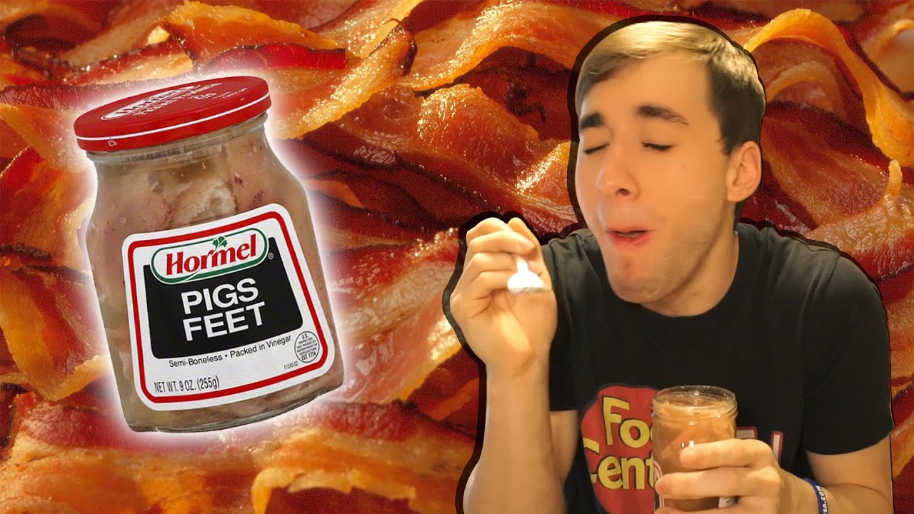 TRYING PICKLED PIG'S FEET - YouTube