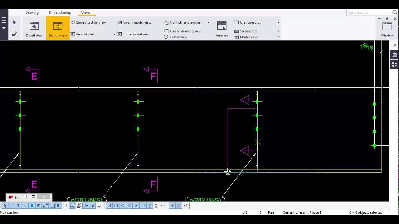 Sectional View of Member in Tekla - YouTube