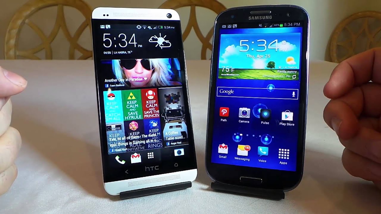 HTC One vs Samsung Galaxy S3 - YouTube
