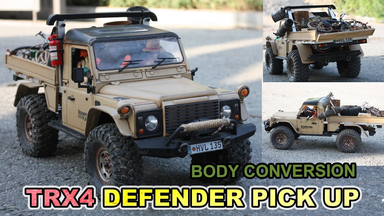 TRX4 defender pickup TRUCK body conversion (제작과정), how to build , D90 ...