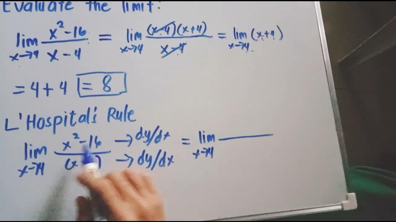 Evaluating Limit of a Function: L' Hospital's Rule - YouTube