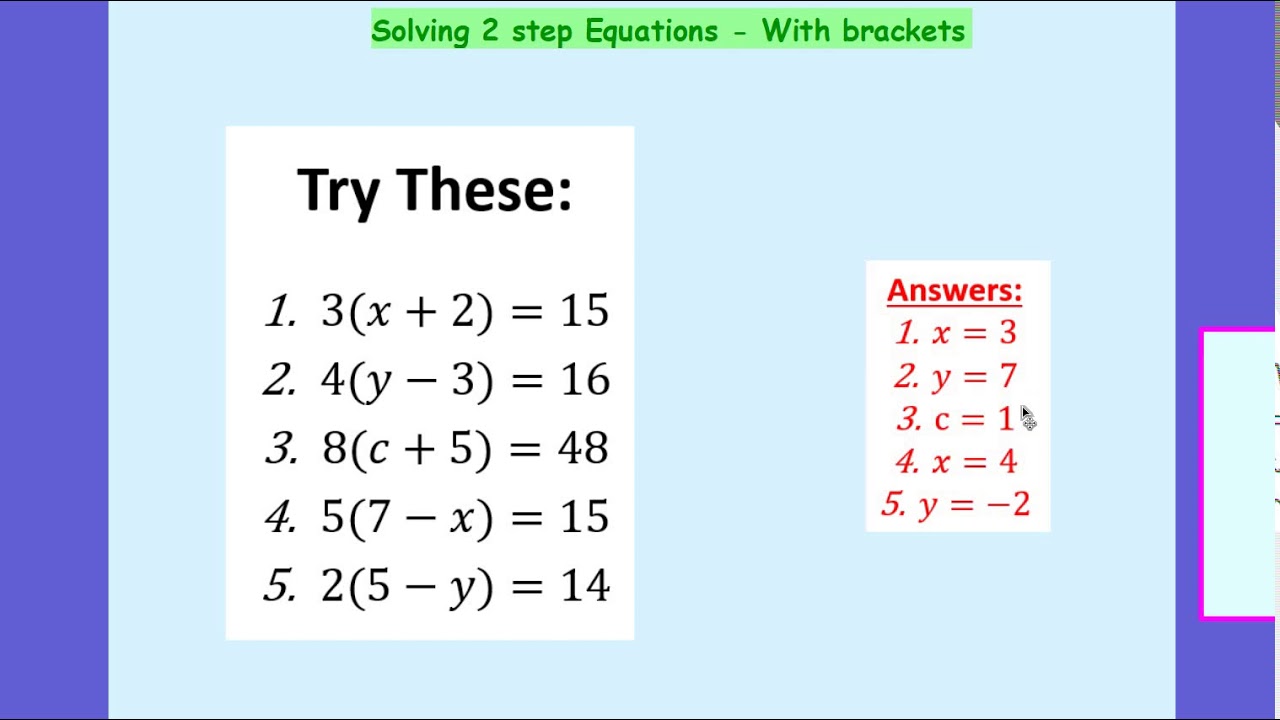 7x3 2 Step Linear Equations Lesson 2 and Mathswatch YouTube 7x3-2-step-linear-equations-lesson-2-and-mathswatch-youtube