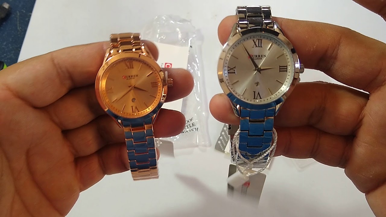 Relógio Feminino Curren 9007 lindíssimo - YouTube