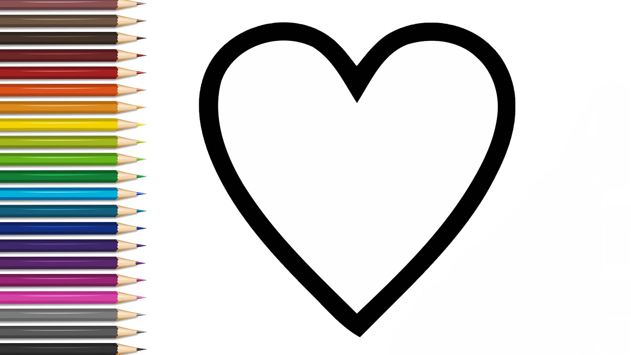 Cute Rainbow Heart Drawing / Easy Things to Draw/ Bolalar uchun yurak ...