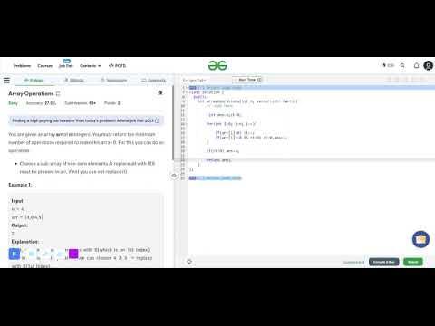Array Operations || Geeksforgeeks || GFG POTD - YouTube