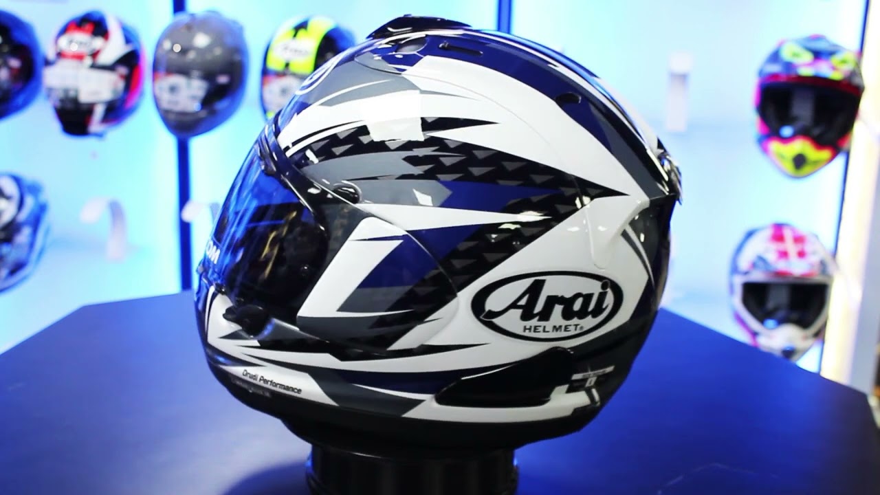 Arai RX-7V EVO Rush Motorcycle Helmet (Blue) - YouTube
