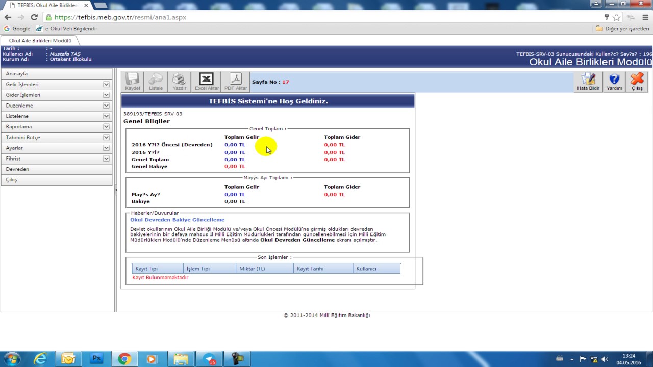 Tefbis Dersleri Ders 3 - Okul Aile Birlikleri Modülü Giriş - YouTube