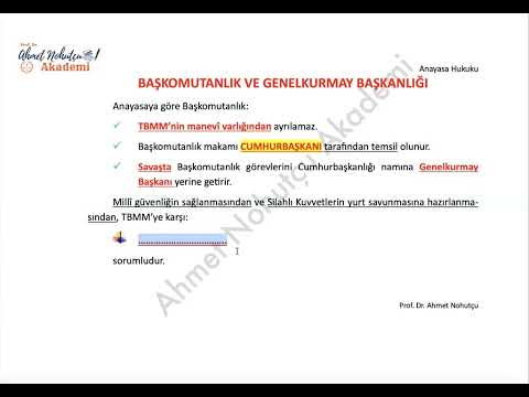 2026 Anayasa ve Vatandaşlık Hukuku 51. Ders: Devlet Denetleme Kurulu, Genelkurmay Başkanlığı