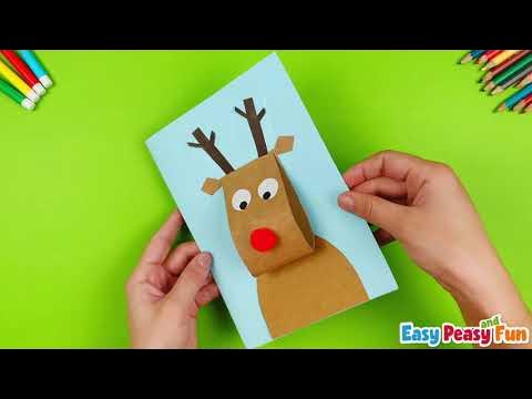 Handmade Reindeer Christmas Card Making - YouTube