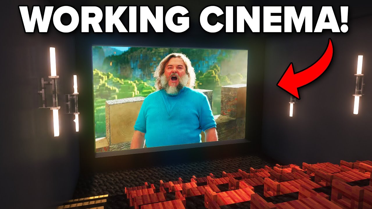 Minecraft: How to build a Working Cinema!📽️ - YouTube