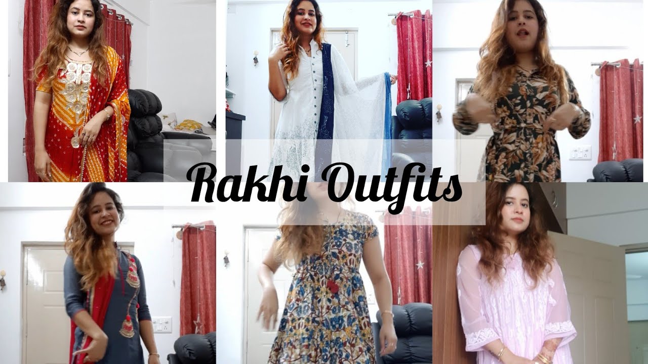 Rakhi Outfit ideas | Festive Outfits | Easy outfit and makeup for ...