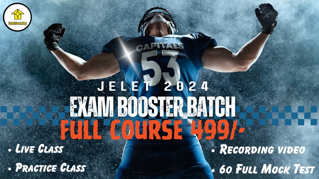 JELET 2024 Exam Booster Batch | Full Course 499/- | By Easy2Learning - YouTube
