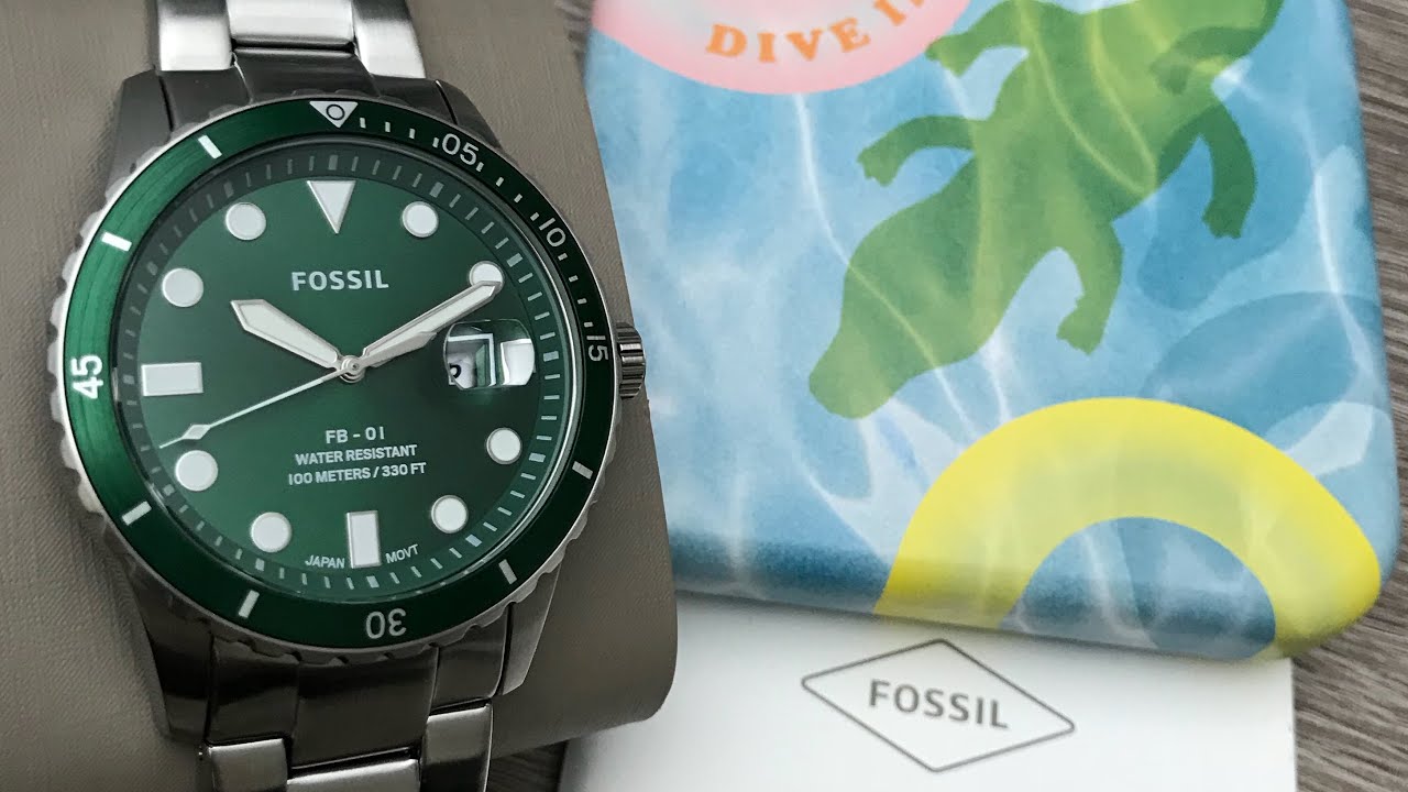 Fossil FB-01 Three-Hand Date Stainless Steel Men’s Watch FS5670 ...