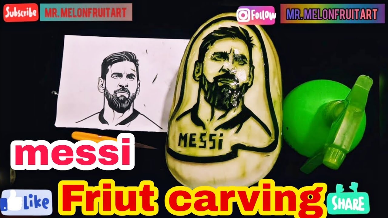 Lionel Messi carving | Lionel Messi fruitart | Messi WhatsApp status ...