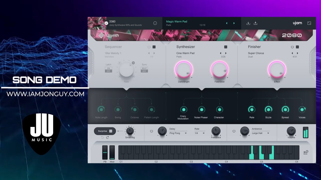 USYNTH 2080 by UJAM Instruments | Song Demo and Preset Playthrough ...