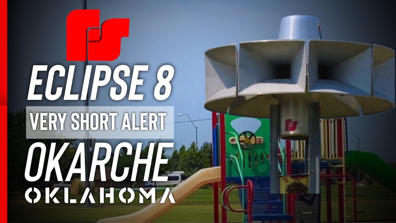 Federal Signal Eclipse-8 Siren Test, Short Alert, Okarche, OK - YouTube