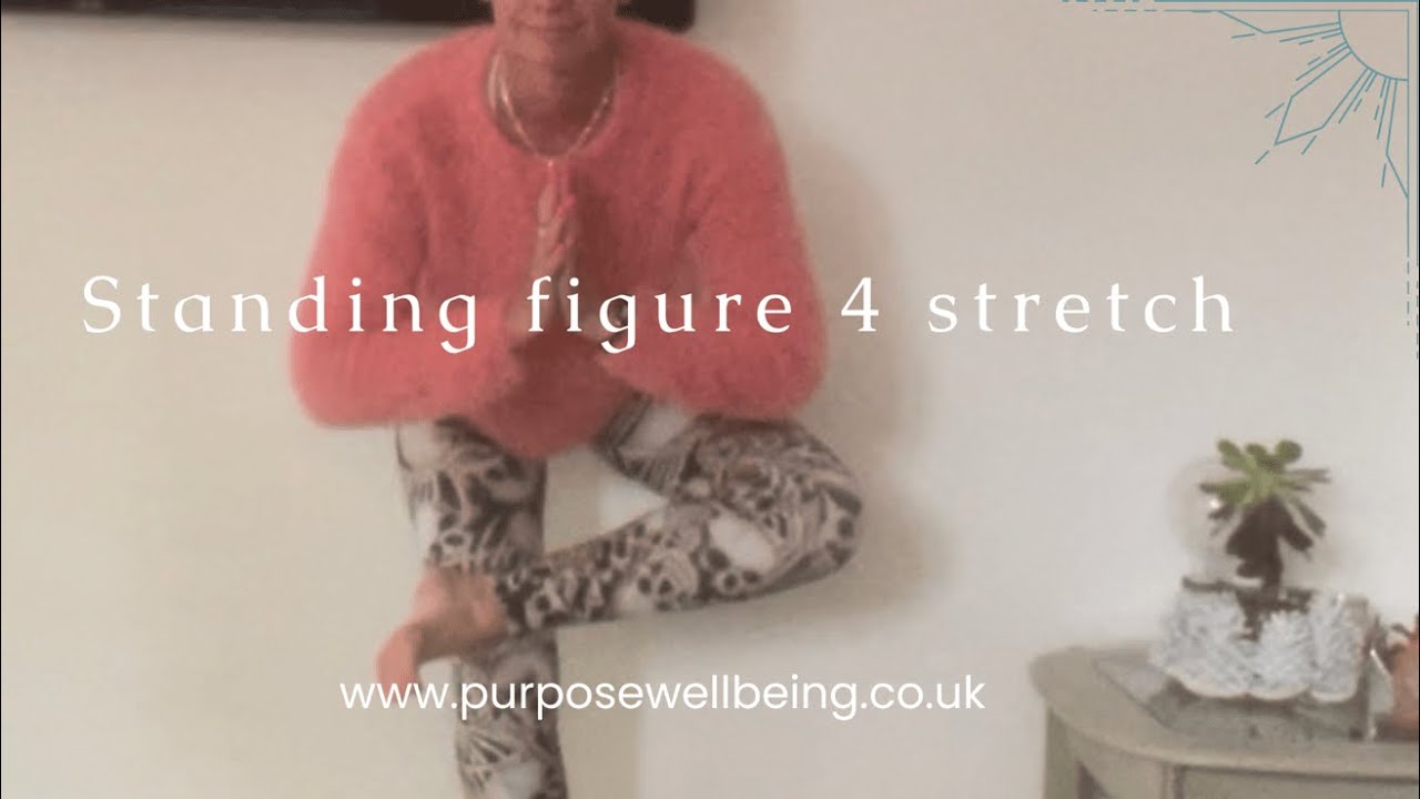 Standing Figure 4 stretch for sciatica - YouTube