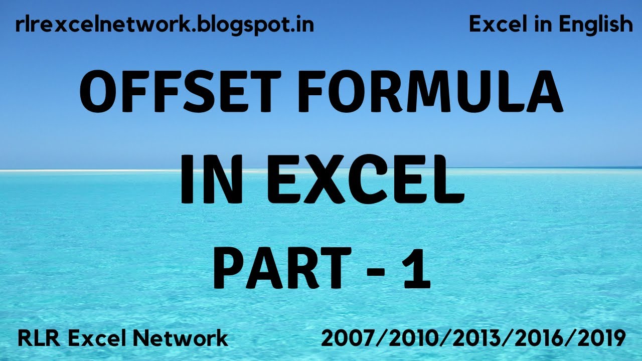 383 How To Use OFFSET Formula In Excel Part 1 Hindi YouTube 383-how-to-use-offset-formula-in-excel-part-1-hindi-youtube