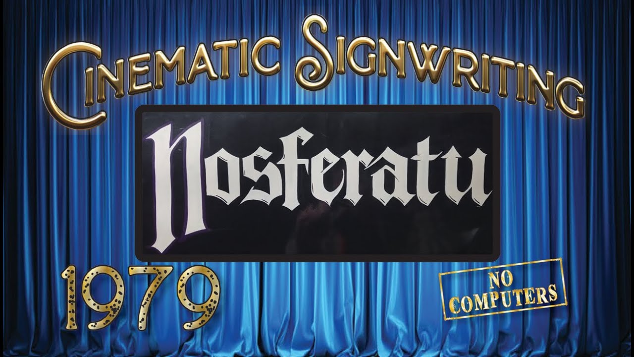 Sign Painting / Signwriting Lesson - Nosferatu 1979 - Realtime hand ...
