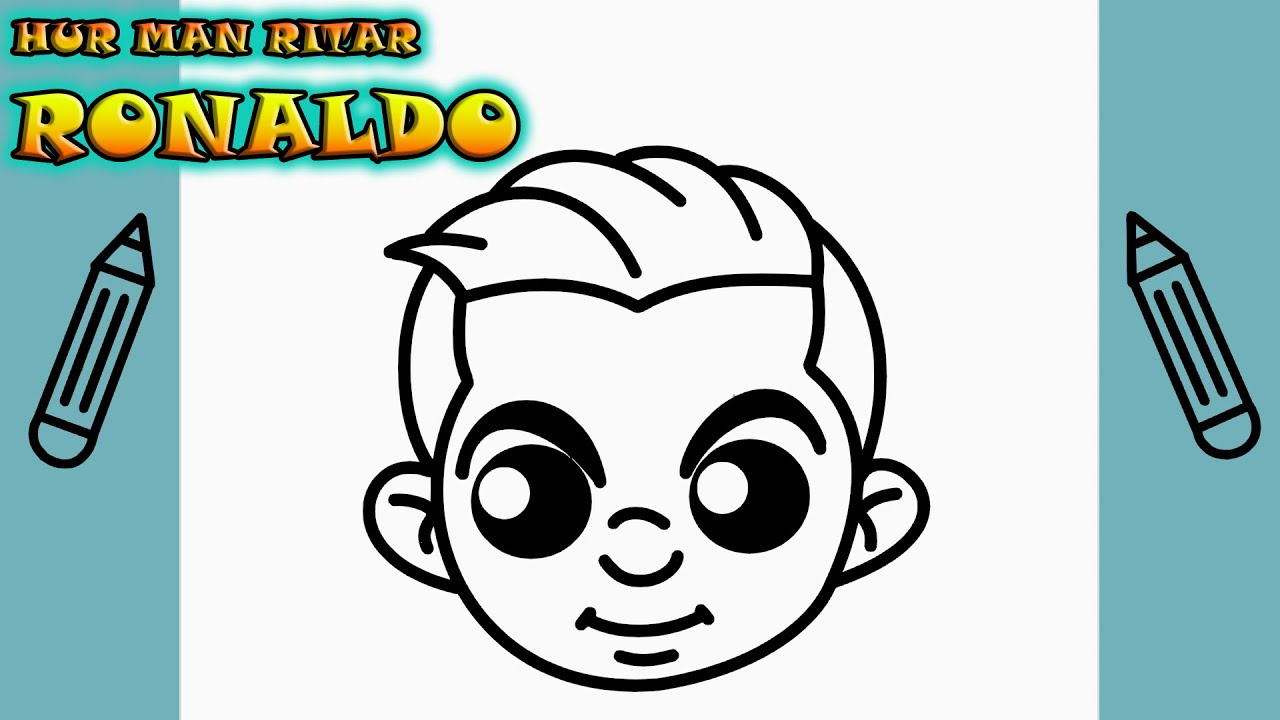 Hur man ritar CRISTIANO RONALDO | Rita Det Själv | Lär dig att rita ...