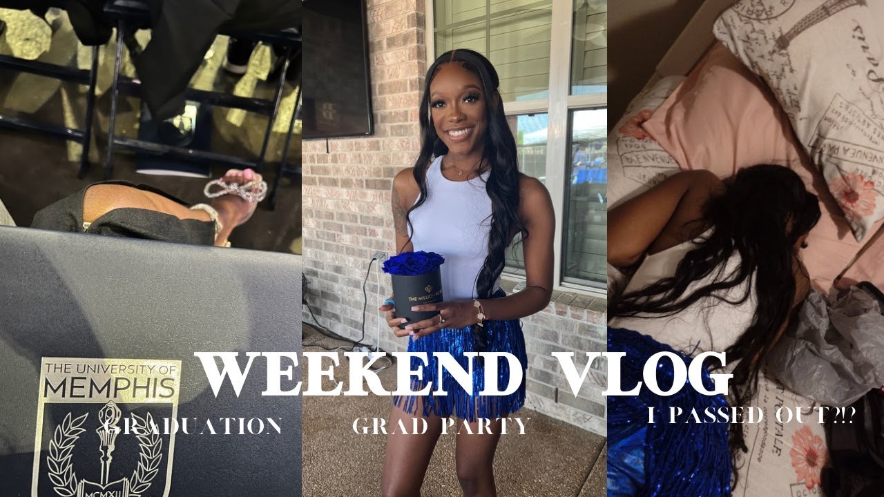 WEEKEND VLOG | i graduated college, grwm, graduation party, i passed ...