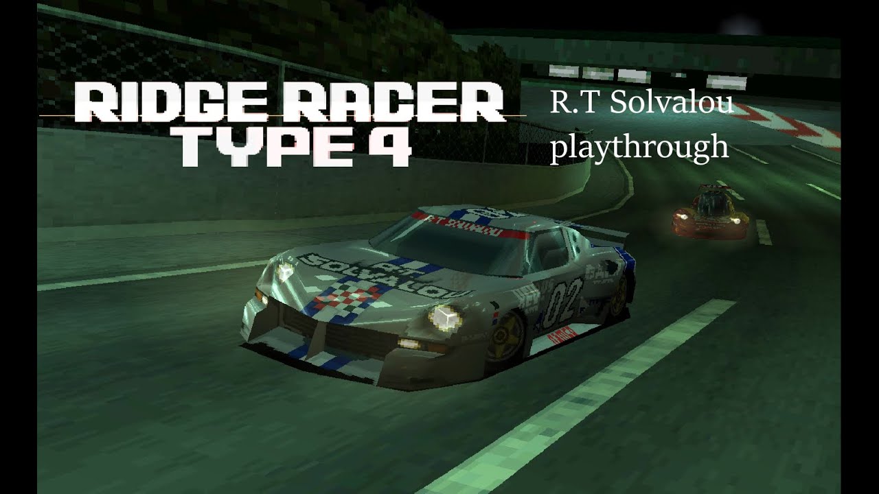 Ridge Racer Type 4 - R.T Solvalou playthrough - YouTube